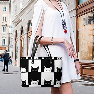 Womens Handbag Cat Leather Tote Bag Top Handle Satchel Bags For Lady