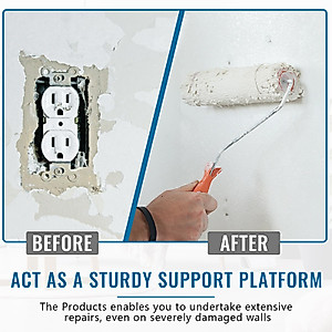 MorningRo 12 Pcs 1/2 Drywall Repair Clips Drywall Fasteners Wall Repair Clips Wall Patch Repair Kit Drywall Repair Solution with 24 Matching Screws for Wall Hole Repair