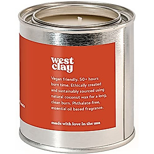 Apple Cider Donuts Candle | West Clay Company | Cinnamon Apple Cider Donuts Scented Soy Coconut Wax Nontoxic Candles | for Cozy Festive Fall Home Decor | Made in The USA