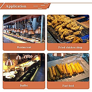 JIAWANSHUN D Type Food Warmer Lamp Food Heat Lamp Warmer with Bulb 250W 290mm Commercial Food Warmer Retractable Heat Lamps Catering Food Warmers Restaurant Supplies Food Service (Champagne) 110V