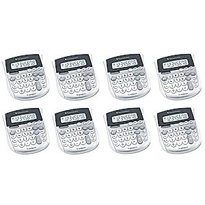 Texas Instruments TI-1795SV Minidesk Calculator CALCULATOR,DSKTP,SLR,PLUS DPCE330 (Pack of8)