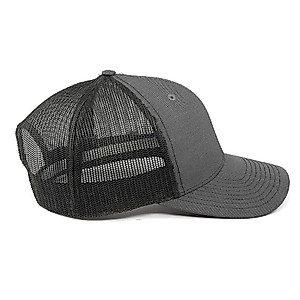 Branded Bills 'The 10 PVC' Virginia Patch Hat Curved Trucker - One Size Fits All (Charcoal/Black)