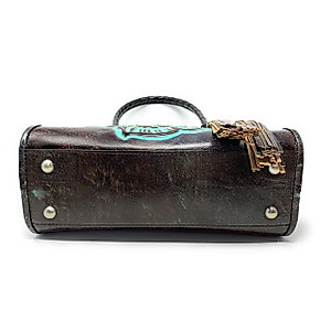 Patricia Nash Tooled Leather Paris Satchel, Small, Turquoise