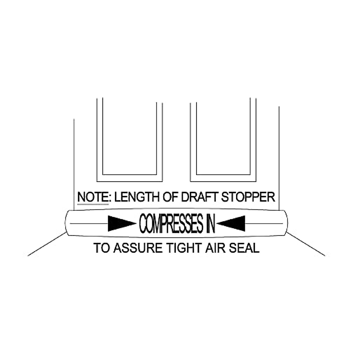 Draft Stopper 2 inch Diameter for Windows/Doors Northern Lights Pick a Length (Fits a 20" Space)