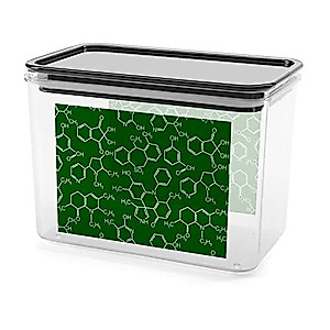 Chemistry Science Storage Box Plastic Food Organizer Container Canisters with Lid for Kitchen