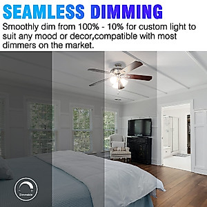 Energetic A15 Refrigerator Bulbs 40 Watts Equivalent (5.5W), LED Appliance Dimmable Light Bulbs, Daylight 5000K, E26 Base, UL Listed, 6 Packs