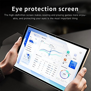 Acogedor 10.1in Android Tablet, 8GB+256GB Memory, 8 Core, Dual SIM Dual Standby, Dual Camera, 2.4G 5G WiFi, 4G Calling Tablet with Keyboard and Case, Gold (US Plug)