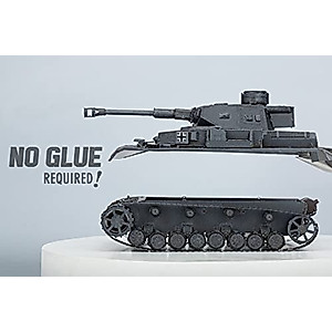 Fascinations Metal Earth Premium Series Panzer IV Tank 3D Metal Model Kit Bundle with Tweezers