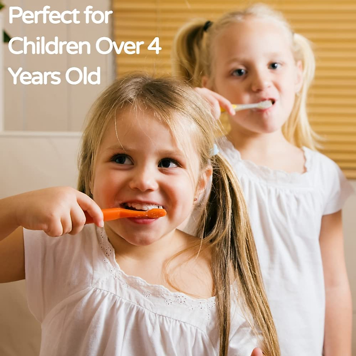 Niche Compact Head Kids Toothbrush and Children Toothbrush with Soft Bristles, For Sensitive Gums, Tapered,4 colors (6 Packs)