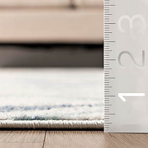 nuLOOM 8x10 Thigpen Contemporary Area Rug, Dark Orange, Abstract Lines, Non-Slip Backing, Stain Resistant, For Bedroom, Dining Room, Living Room, Hallway, Office, Kitchen, Entryway