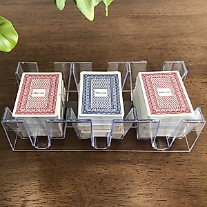 Yuanhe 9 Deck Clear Canasta Playing Card Tray
