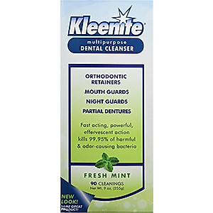 kleenite Multipurpose Dental Cleanser, 90 cleanings, Fresh mint 9 fl oz