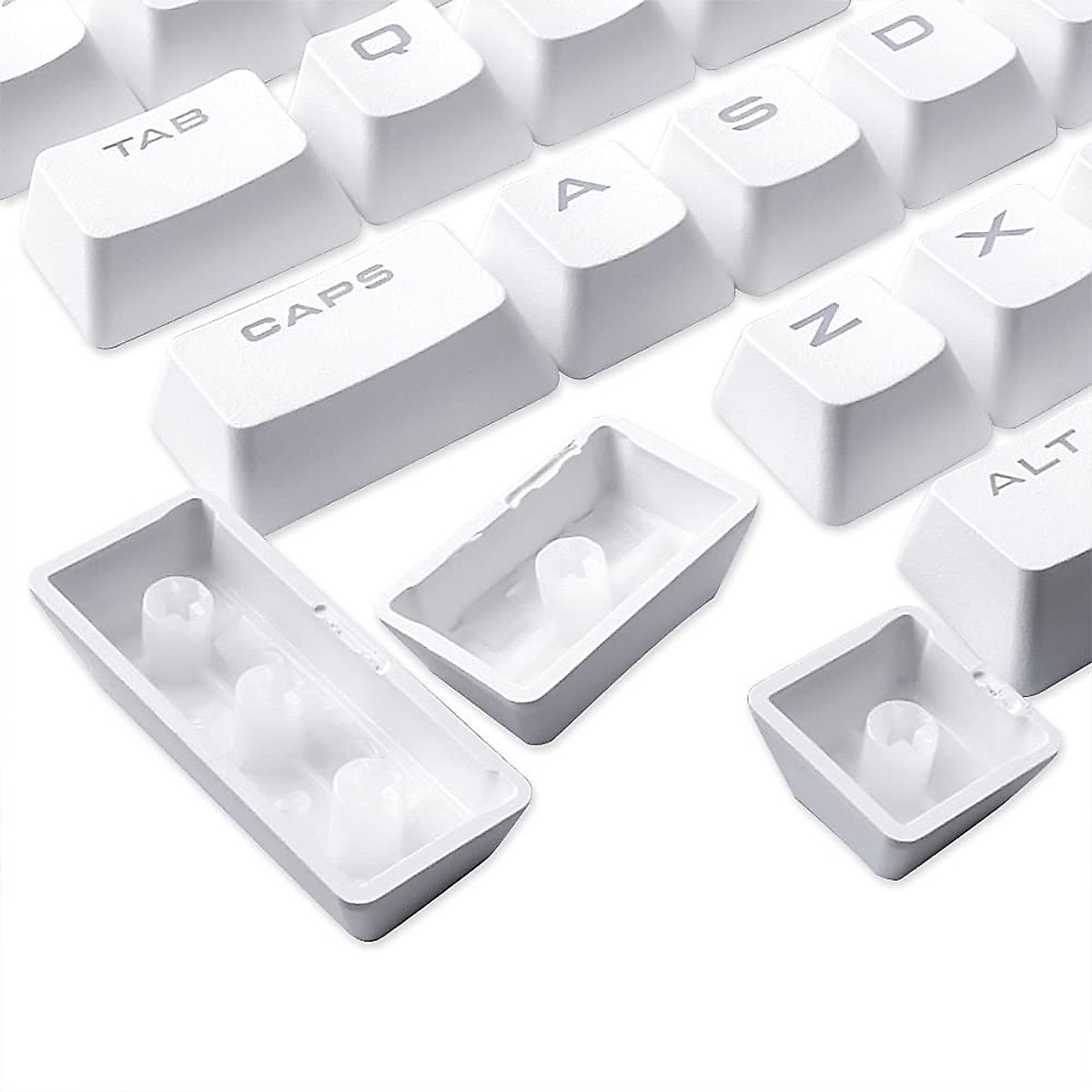 PBT Double-Shot Full Set 104 Key keycaps US Layout Replacement for Corsair K70 RGB MK.2 SE Mechanical Keyboard (White)