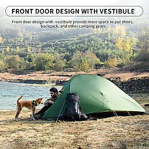 Naturehike Cloud-Up 2 Person Tent Lightweight Backpacking Tent with Footprint - Free Standing Ultralight Camping Hiking Backpack Tents Two Person Tent