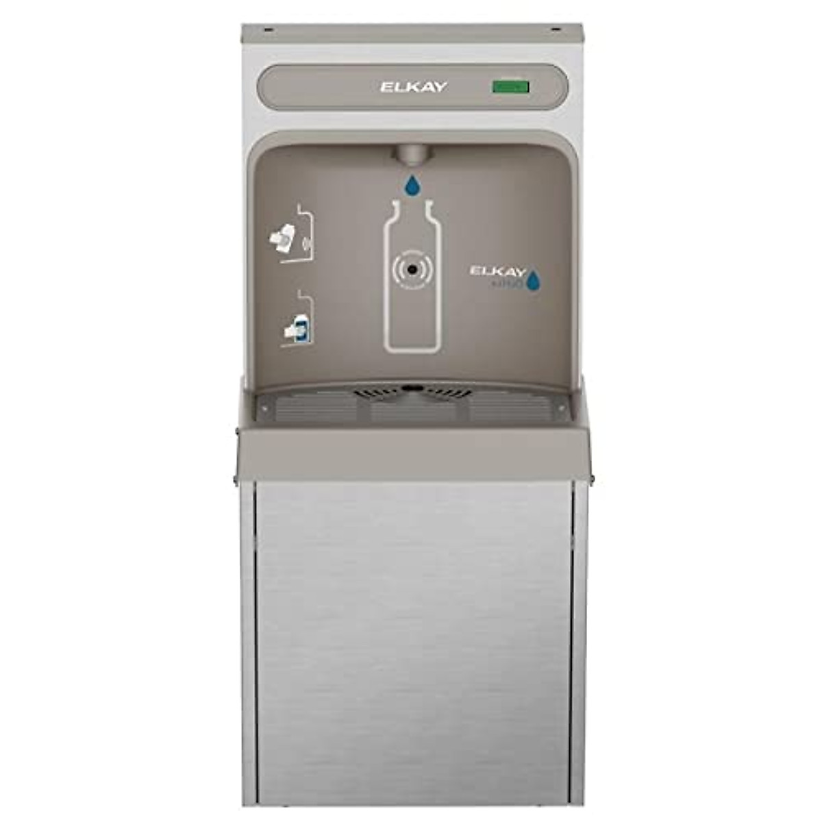 Elkay EZH2O Refrigerated Surface Mount Bottle Filling Station, Non-Filtered, 8GPH, Stainless Steel