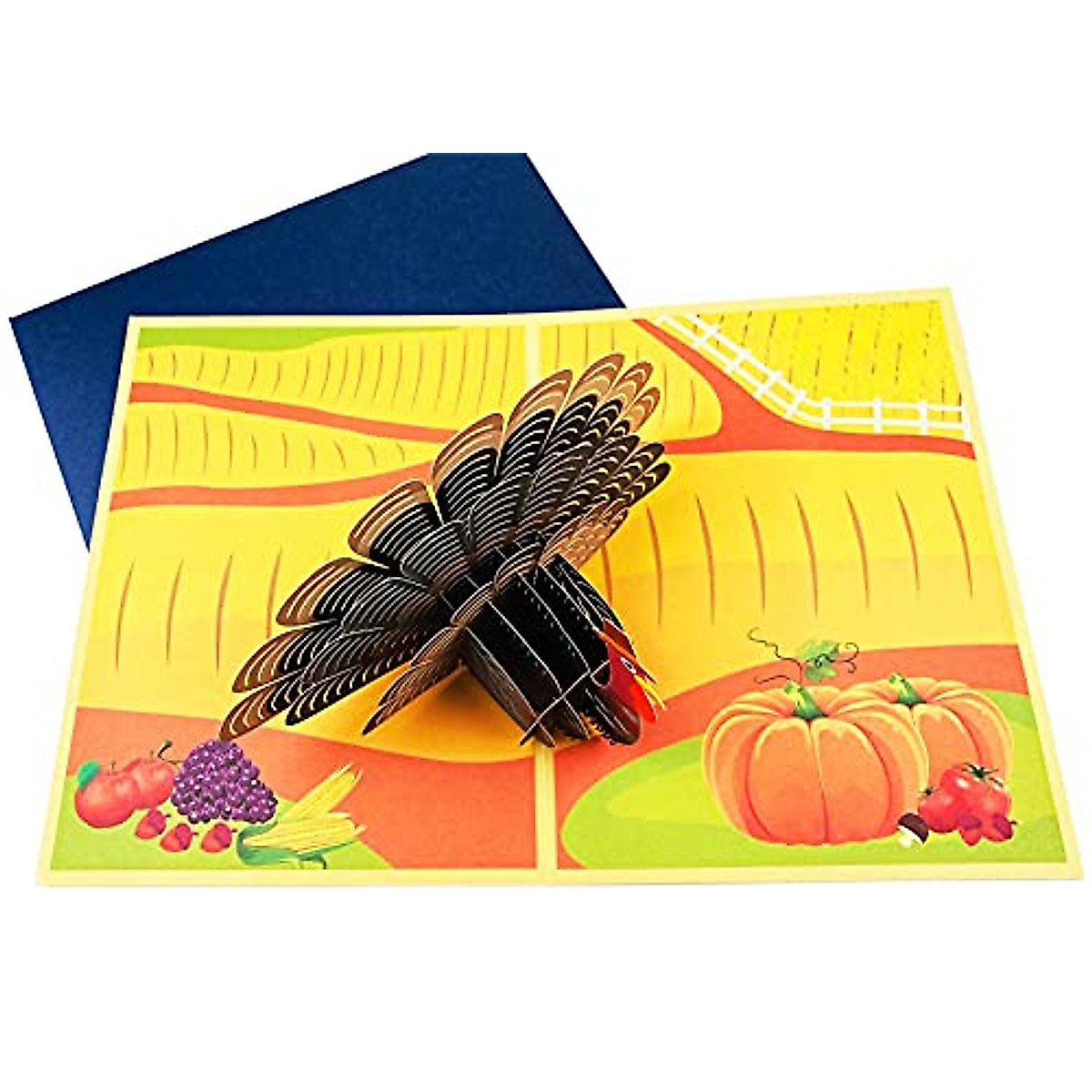 Thanksgiving Cards,3D Pop Up Thanksgiving Greeting Cards best Happy thanksgiving cards for kids with Envelope 1 Pack