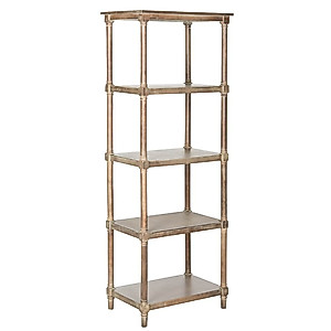 SAFAVIEH American Homes Collection Odessa Grey 5 Tier Bookcase |Sepia