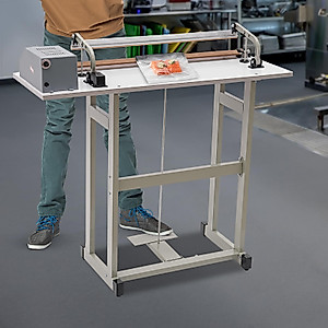 22.83" Foot Pedal Impulse Sealer heat sealing machine,Plastic Bag sealer AC220V,Foot-pedal Sealer 0.6mm Sealing Width