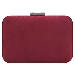 Fawziya Evening Clutches Velvet Clutch Purses For Women-Marron