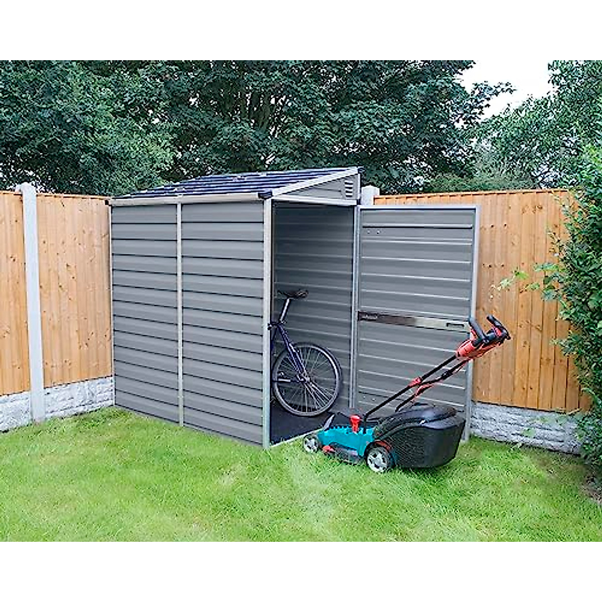 Palram - Canopia Skylight 4' x 6' Lean-to Shed - Gray