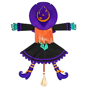 IMIKEYA Crashing Witch into Tree Halloween Decoration, Outdoor Halloween Hanging Decor, Funny Halloween Witch Decorations, Cute Outdoor Halloween Decor for Front Yard, Tree, Porch, Outdoor Lawn…