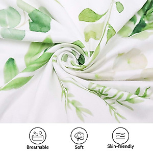 Green Leaves Crib Sheet and Changing Pad Covers,Bassinet Sheet