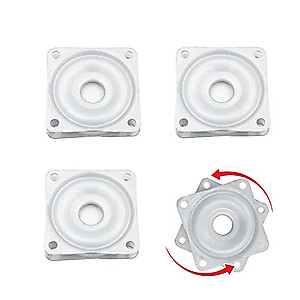 Mokell 3 Pack 2-inch Square Lazy Susan Turntable Bearing, 5/16-inch Thick 44-Lb Capacity