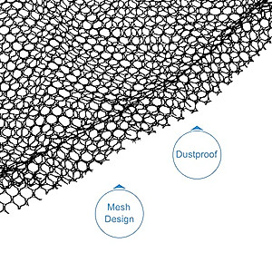 MECCANIXITY Mesh Electric Fan Dust Cover 25.6 Inch Protection Cover Washable Dustproof Finger Protector Net, Black Pack of 2