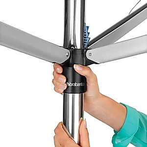 Brabantia Topspinner Outdoor 4 Arm Spinning Clothesline Rotating & Clothes Drying Rack Cover - Weather Resistant Material - Zip Closure - Outdoor - Drying Rack Protection