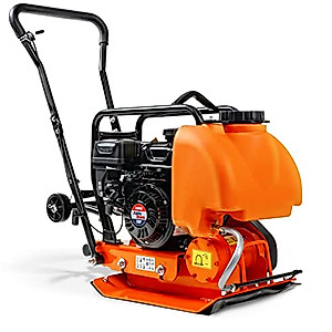 SuperHandy Plate Compactor Heavy Duty 7HP 4200lbs Impact Force - w/Water Tank for Concrete and Dirt