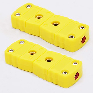 Twidec/2 Pair K Type Male Female Thermocouple Plug Adapter Cable Wire Connector