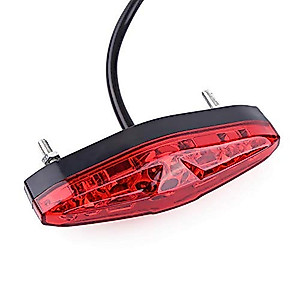 Keenso 12V Universal 15 LED Motorcycle Rear Tail Light Brake Stop Running Tail Light ATV Dirt Bike (B)