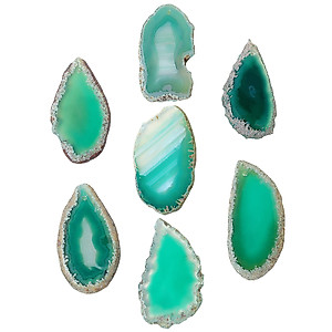 Cozy Tower Green Agate Wind Chimes for Outside Unique, Outdoor Home Garden Decor Geode Hanging Decorations