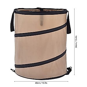 Haofy Collapsible Trash Can, 37.8L Collapsible Leaf Can Container Small Size