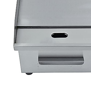 DULNICE 18" Commercial Electric Griddle Flat Top Countertop Griddle,1600W Stainless Steel Restaurant Grill with Temperature Control for Kitchen