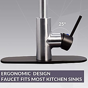 Westbrass KS18A-2012 21" Commercial Style Kitchen Faucet with Dual Function Open Coil Pull Down Sprayer and 1-Lever Handle, Stainless Steel/Oil Rubbed Bronze