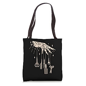 Hairstylist Tattooed Hairdresser Work Hair Salon Tote Bag