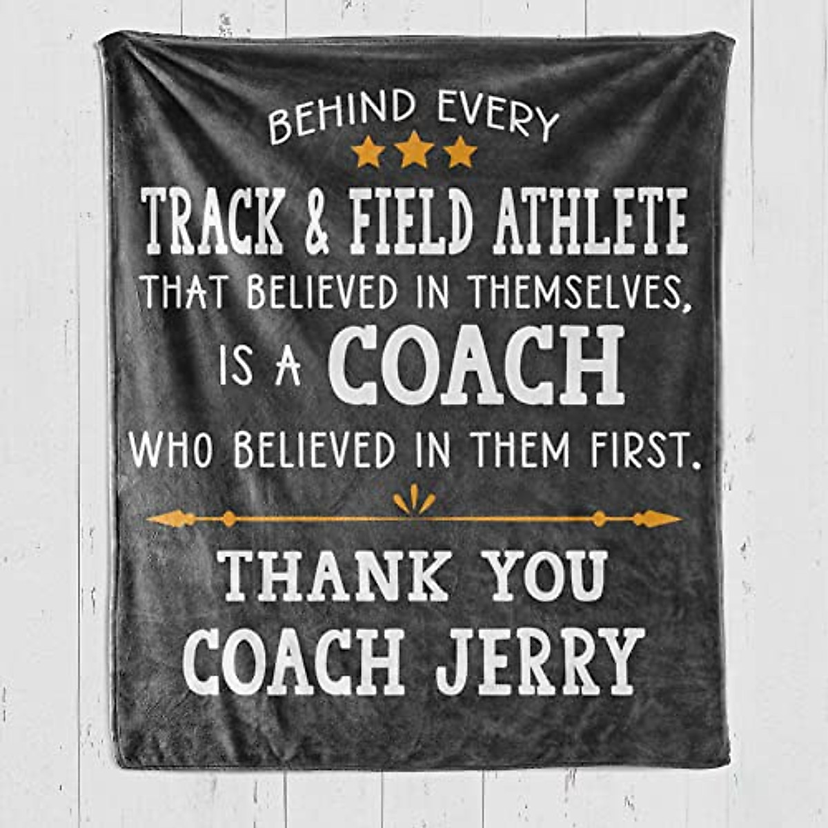 Personalized Track and Field Coach Gifts for Men Or Women, Sports Coach Appreciation Gifts Blanket, Custom Track and Field Blanket for Coach, Thank You Coach End of Season Gifts from Team