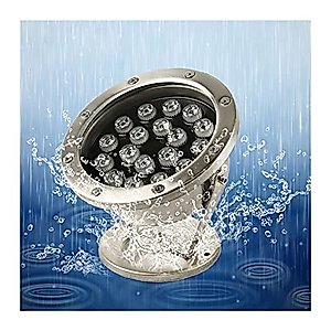 Saturey Underwater Pond Lights LED Underwater Light 3W 6w 9W 12W 18w 24w 36w RGB Night Lamp Outdoor Garden IP68 Submersible Swimming Pool Party Landscape DC 12V 24V Pool Lights