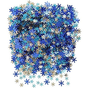 Iconikal Bulk Party Foil Confetti, Snowflakes, 3,000 Count