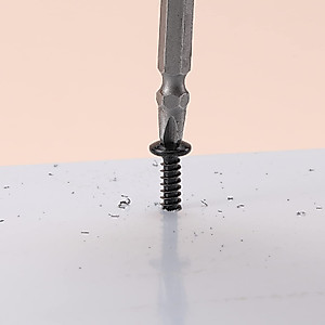 #8 x 3/4" Sheet Metal Screws 100Pcs 410 Stainless Steel Pan Head Tek Screws Fast Self Tapping Screws Black Oxide by SG TZH