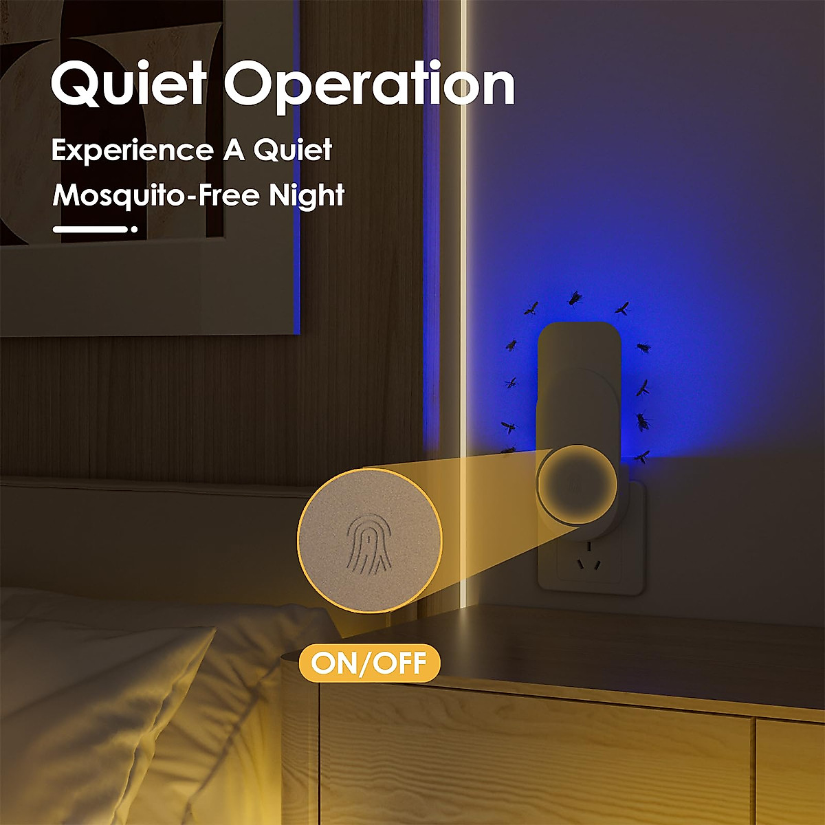 TIENBE Flying Insect Trap, 2 in 1 Indoor Plug-in Fruit Fly Trap, 1 Trap White and 6 Glue Cards, Fruit Fly Traps for Gnat, Moth, Mosquito, Suitable for Every Part of The Home