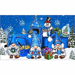 Akahllc Christmas Diamond Painting Kits,Gnome Diamond Art Kit for Adults,Winter Diamond Art Kit 5D Winter Paint with Diamond Full Drill for Parents-Children Interrction,Wall Decor(12x16)