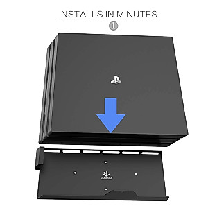 Monzlteck Wall Mount for PS-4 pro,Near or Behind TV, Space Saving,Easy to Install
