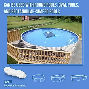 BEWAVE Pool Pillow, Winterizing Air Pillow for Above Ground Winter Swimming Pool Covers, 4 x 4 Ft, 2 Pcs