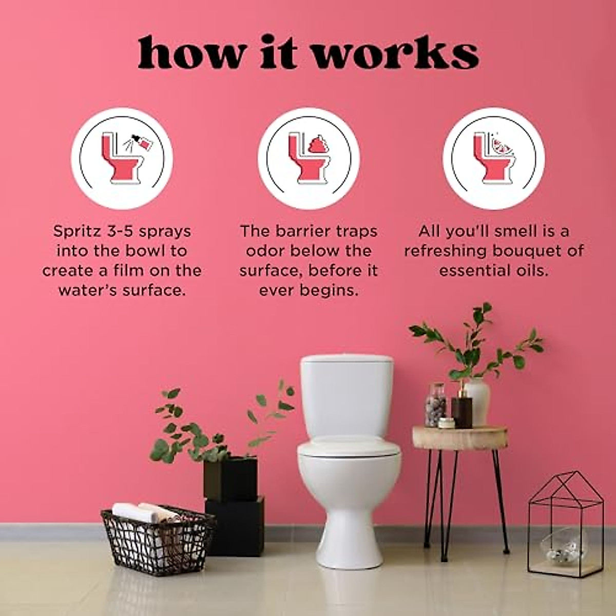 Poo-Pourri Before-You-Go Toilet Spray, Tropical Hibiscus, Refill Bottle 16 Fl Oz - Hibiscus, Apricot and Citrus