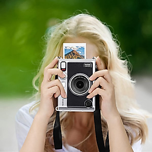 Fintie Protective Clear Case for Fujifilm Instax Mini EVO Camera - Crystal Hard PVC Cover with Removable Shoulder Strap, Clear