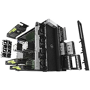 PCSP Precision 7920 Tower Workstation, VR CG AI 4K Editing Rendering, 2X Intel Xeon Gold 6148 up to 3.7GHz (40-Cores), 192GB DDR4, 1TB SSD + 4TB HDD, Quadro P4000 8GB, Windows 11 Pro (Renewed)