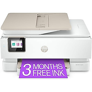 HP Envy Inspire 7955e Wireless Color All-in-One Printer with 6 Months Free Ink (1W2Y8A) (Renewed Premium),White