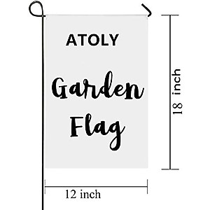 ATOLY Welcome to The Lake Chair Garden Flag Yard Flag Vertical Double Sided Burlap Garden Flag for Farmhouse Yard Outdoor Decor 12 x 18 Inch